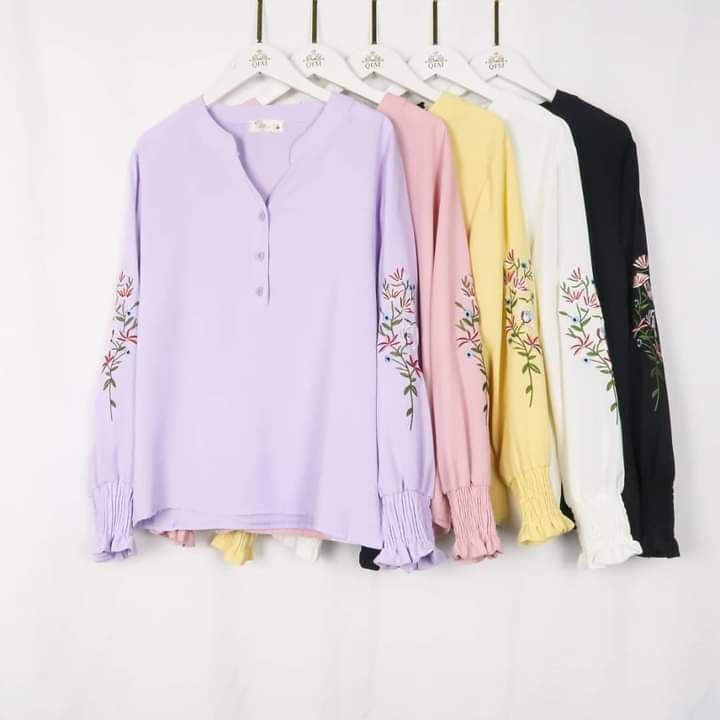 Baju Blouse Bunga Sulam ( READY STOCK ) Baju baru | Shopee Malaysia