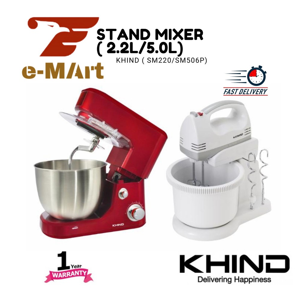 💥KHIND Stand Mixer 2.2L / 5.5L ( SM 220/SM506P) 台式搅拌机 💥 [ READY STOCK ...