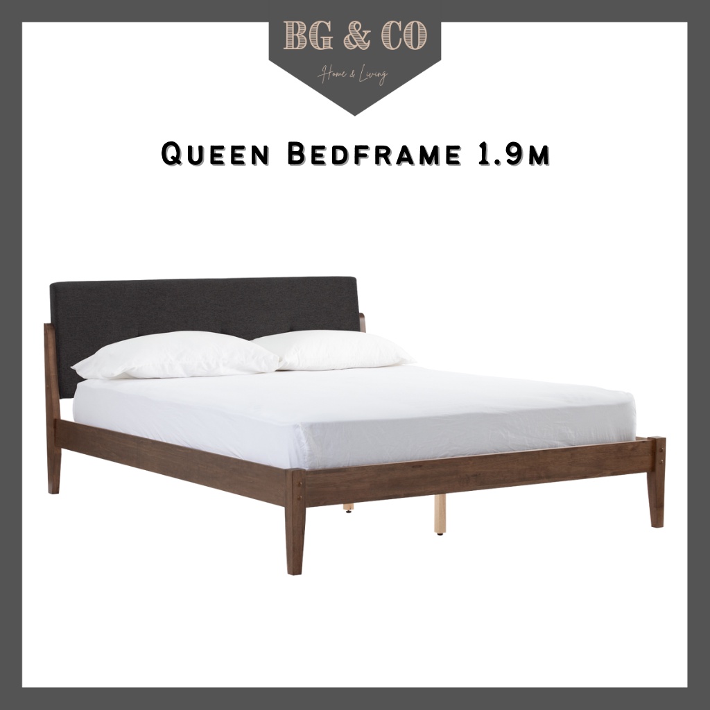 TAYLOR 2.05M Wooden Queen Bed Frame Queen Bedframe Wood Bed Frame Queen ...