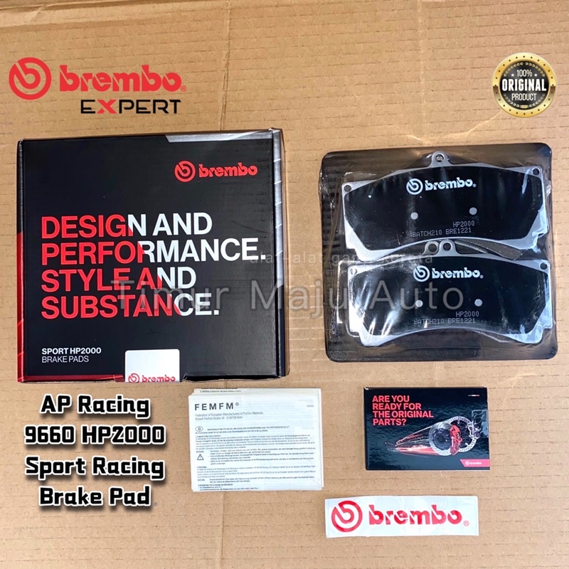 AP Racing CP9660 Pro 5000R Brembo HP2000 Sport Heavy Duty Brake Pad ...
