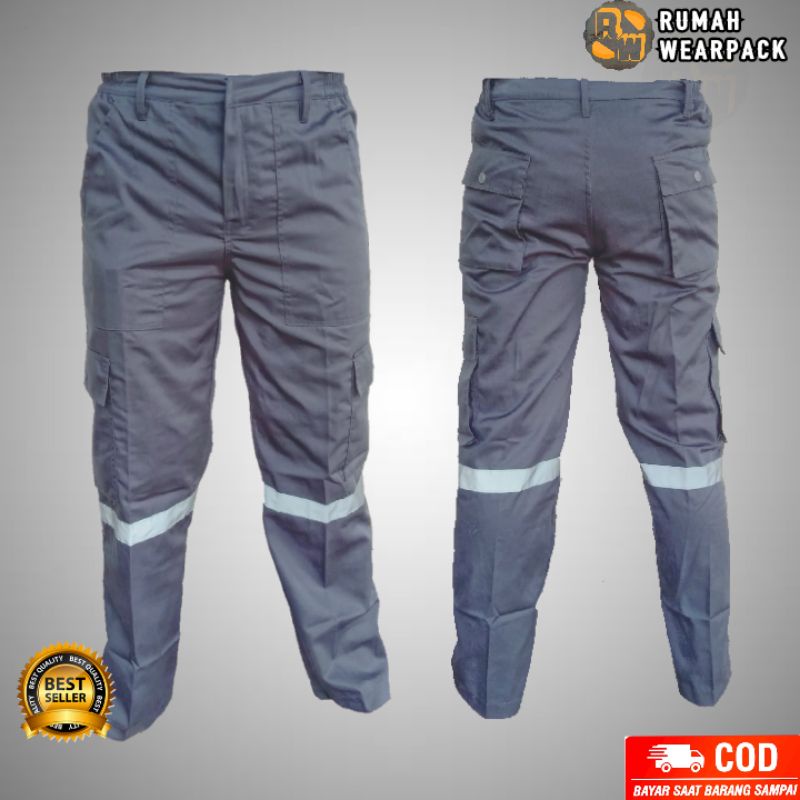 Safety pants/Wearpack pants/long work pants in dark grey | Shopee Malaysia