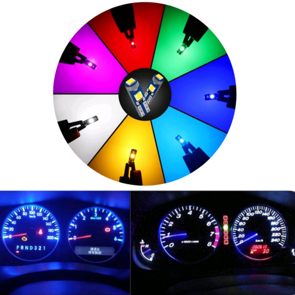 1PC Meter Light Bulb T5/W3W Super Bright Car Interior Lamp Instrument ...