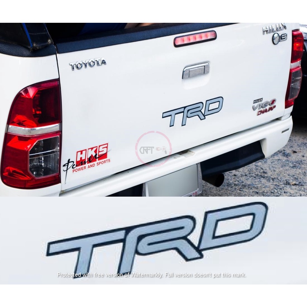 CFS278 Toyota Hilux TRD Logo Stiker Sticker Vinyl Decal Stripes Cermin ...