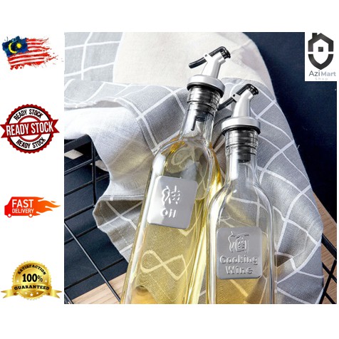 ️FREE LABEL STICKER ️BOTOL MINYAK MASAK / CUKA / KICAP (GLASS OIL ...
