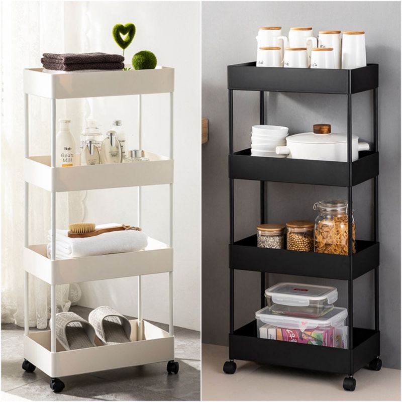 4 tier multi-purpose Aesthetic Trolley stacking rack | Aesthetic ...
