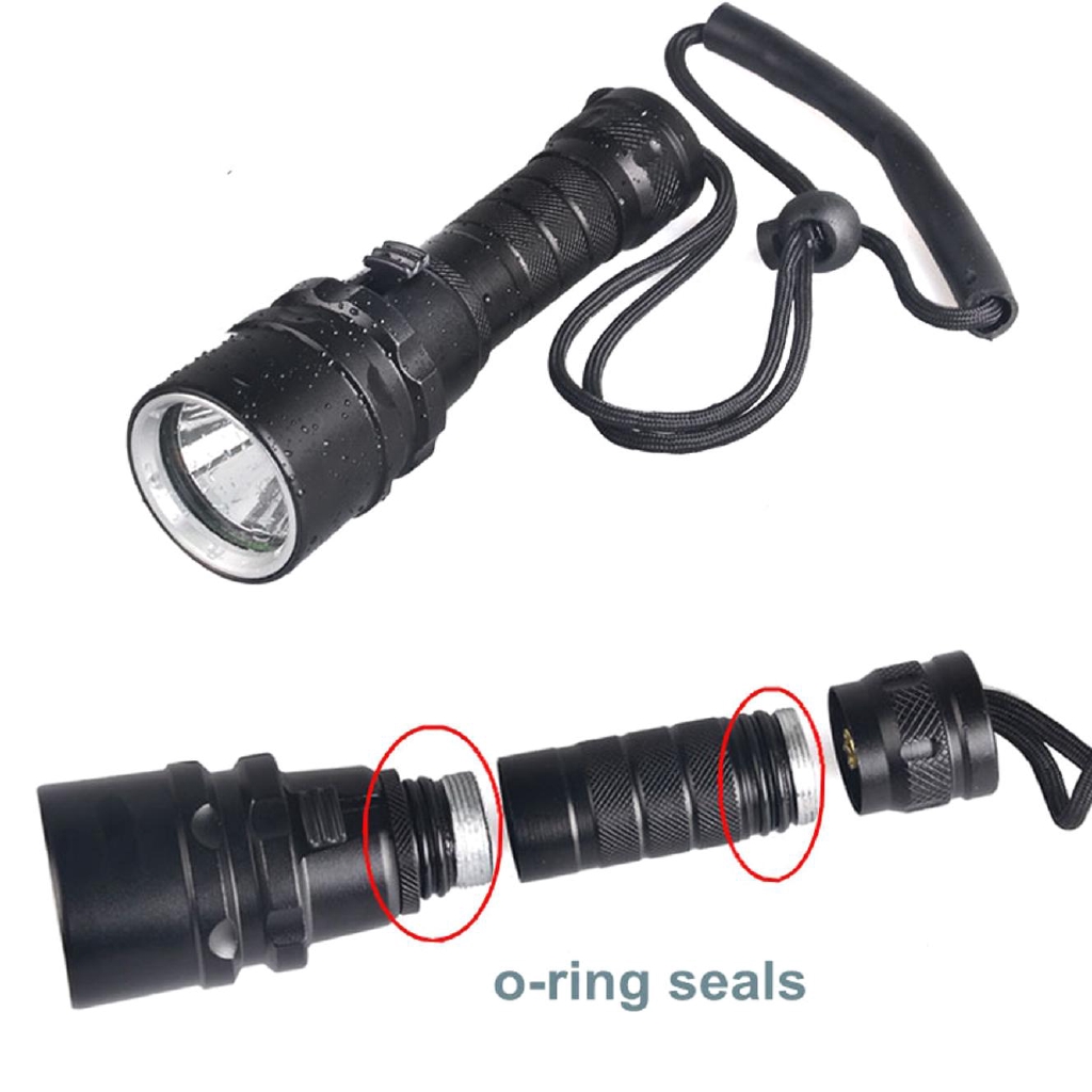 Scuba Diving Flashlight Dive Torch 1200Lumen IPX8 Waterproof Underwater ...
