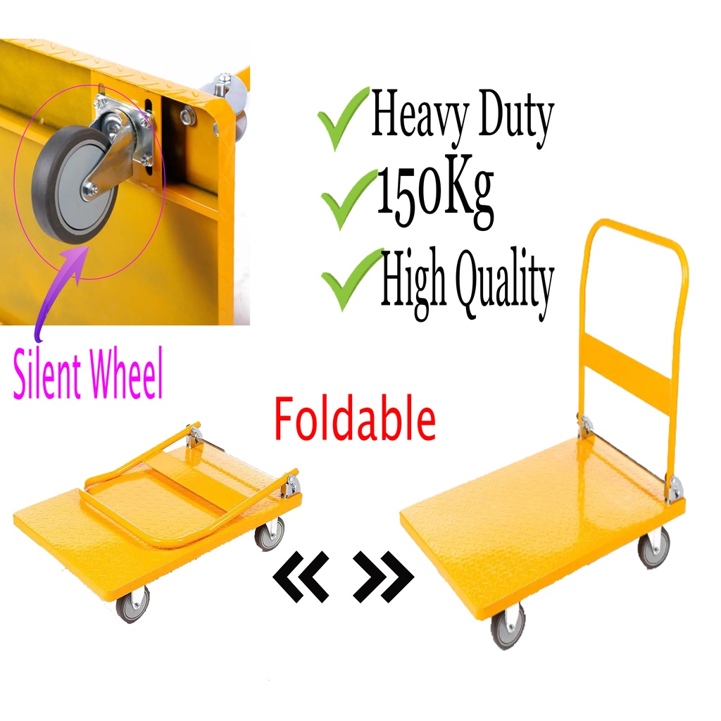 Premium Quality 150kg Foldable Platform Hand Truck Trolley troli tolak ...