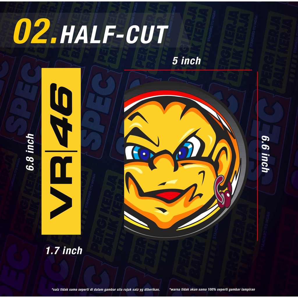 STICKER ROSSI VR46 🔥🔥🔥 (The Doctor & VR46) NEW DESIGN | Shopee Malaysia