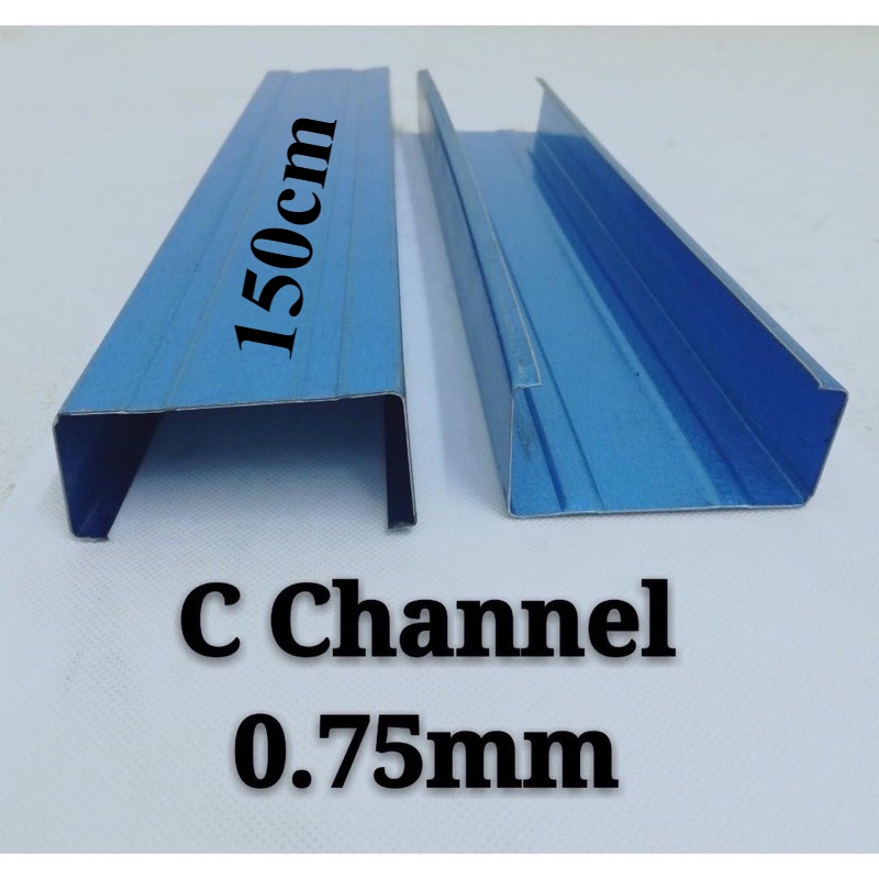 C Channel 0.75mm / Batten 0.47mm / Besi Biru Bumbung Blue V Truss C Section Purlin Kekuda Kuda ...