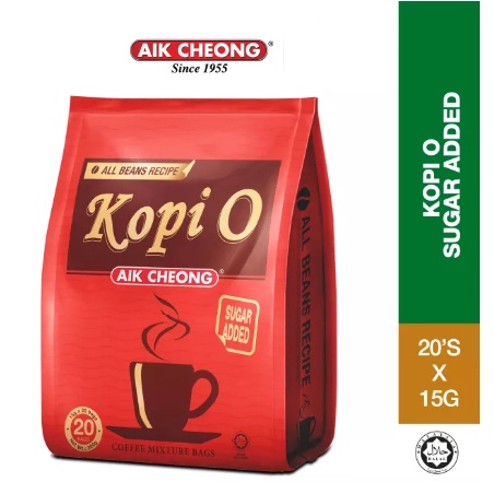 AIK CHEONG Kopi-O (Coffee Bag) 2 in 1 (20's x 15g) - Sugar Added | Shopee Malaysia