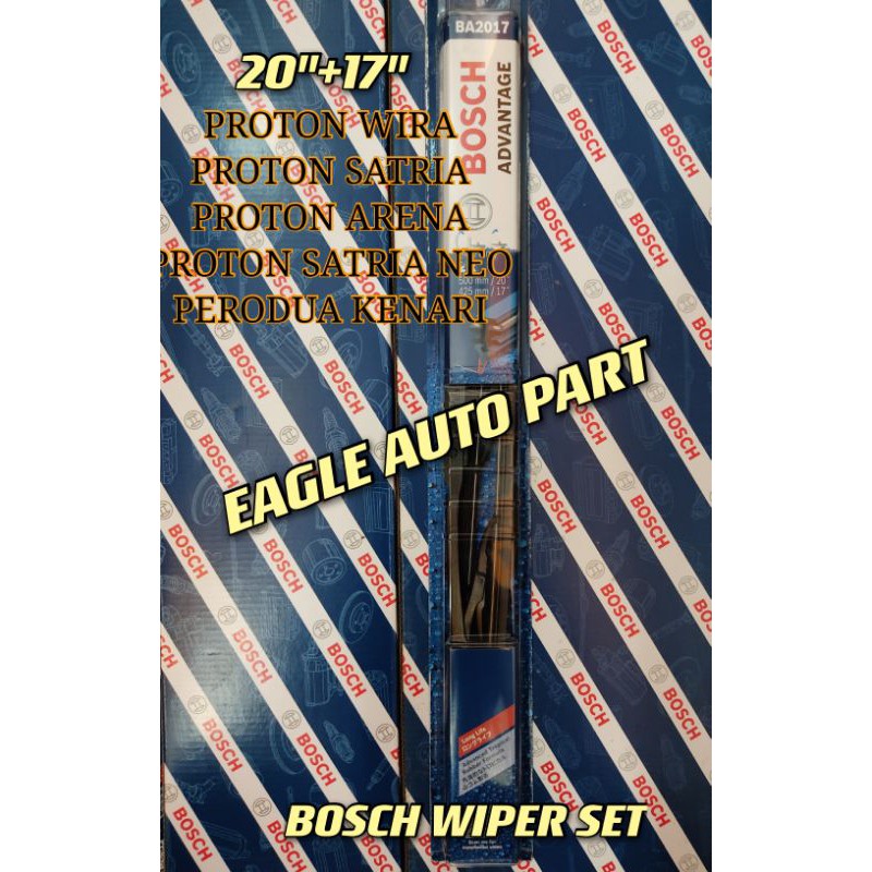 BOSCH WIPER SET 20"+17" PROTON WIRA,SATRIA,ARENA,SATRIA NEO,PERODUA KENARI | Shopee Malaysia