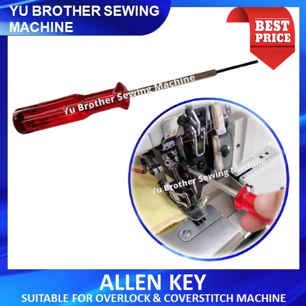🔥Ready Stock🔥 Allen Key / Pemutar Skru Kunci Mesin Jahit Tepi Overlock ...