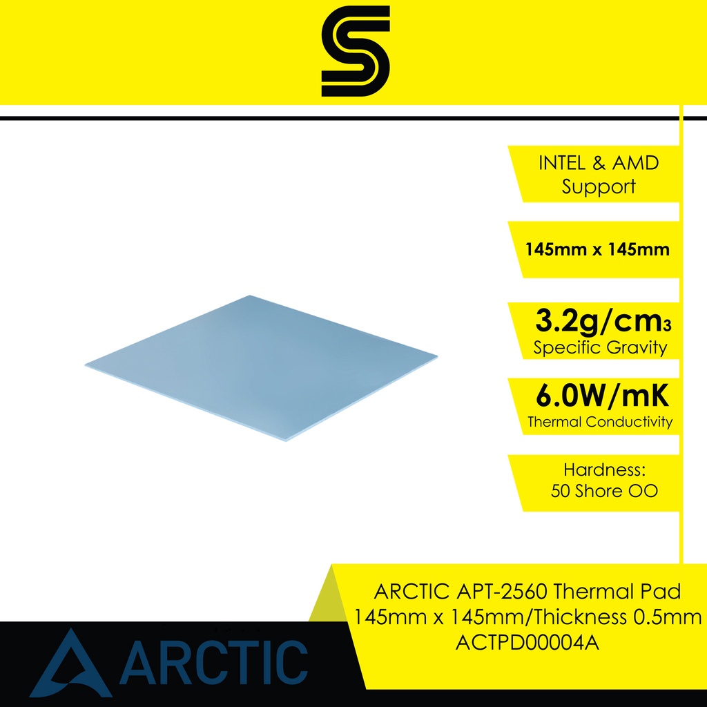 ARCTIC APT-2560 Thermal Pad - 145mm x 145mm/Thickness 0.5mm ...