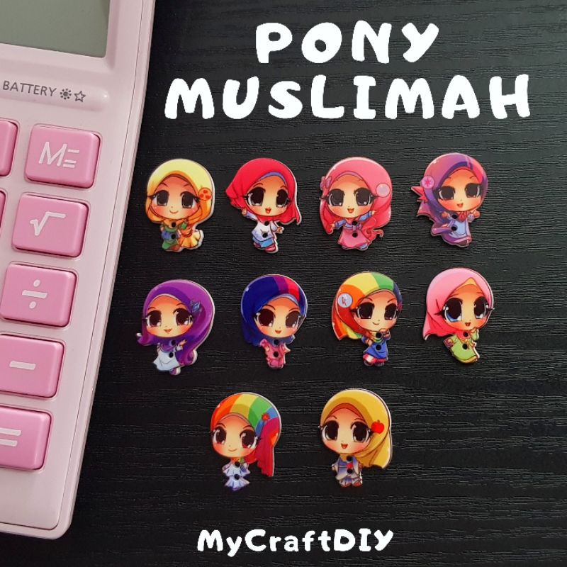 Planar/Charm Resin Comel Acrylic Pony Muslimah | Shopee Malaysia