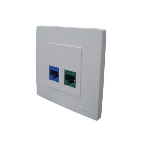 DINTEK 2-PORT RJ45 CURVA TYPE FACE PLATE (1303-12041) | Shopee Malaysia
