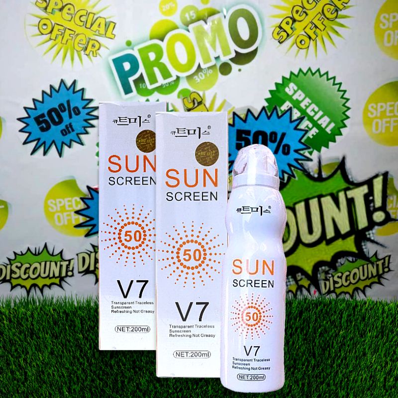 🔥Authentic💯Korea V7 Sunscreen With SPF50 Whitening Spray (200ml ...