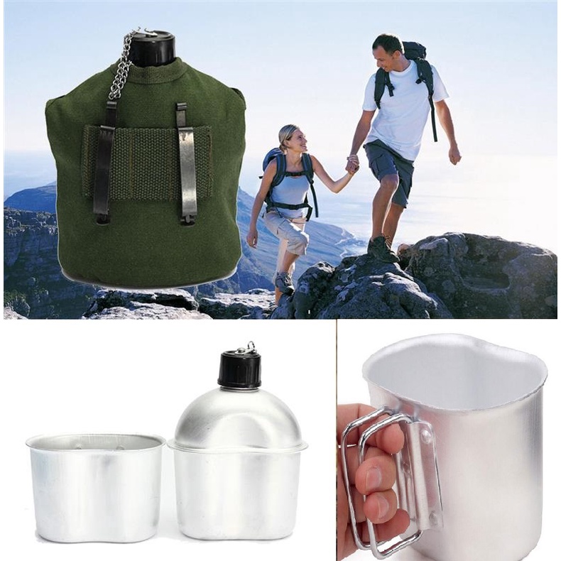 Camping Aluminum Lightweight Water Bottle Camping Hiking Outdoor by ...