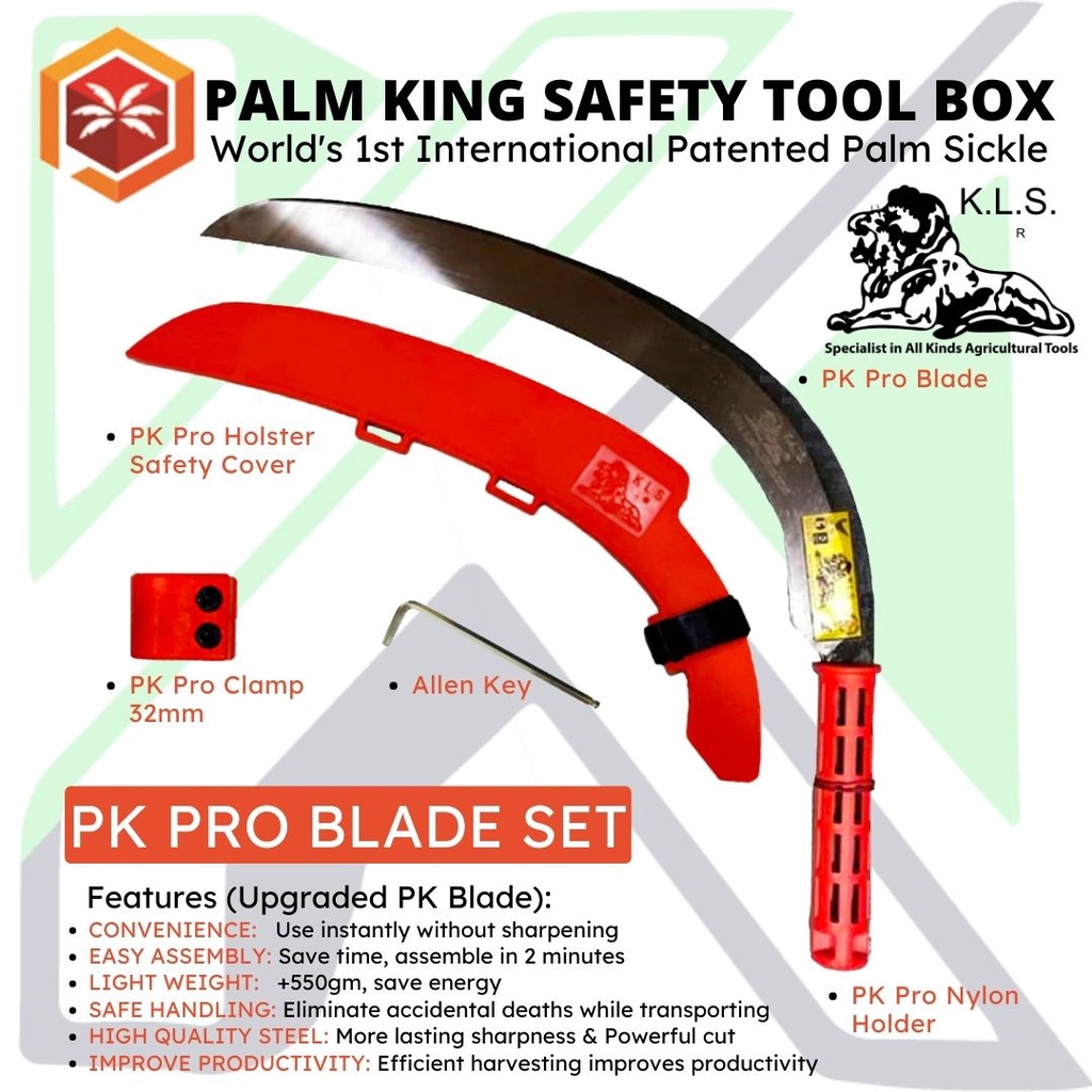 【PALM KING】PROBLADE Set (Upgraded PK Blade) 🟢 Palm Sickle Harvesting ...