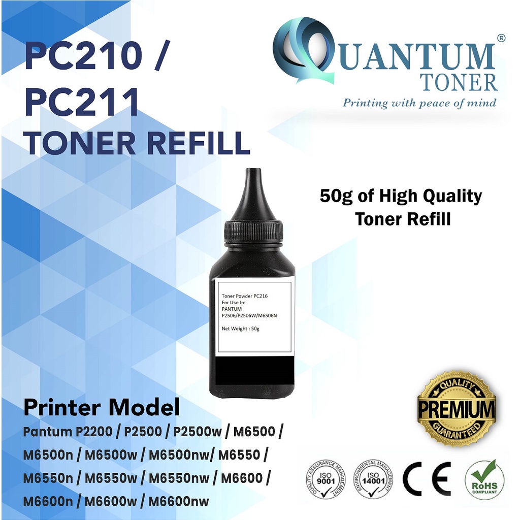 Pantum PC210 PC210B Compatible Toner For P2500 P2500W M6500N M6500W ...