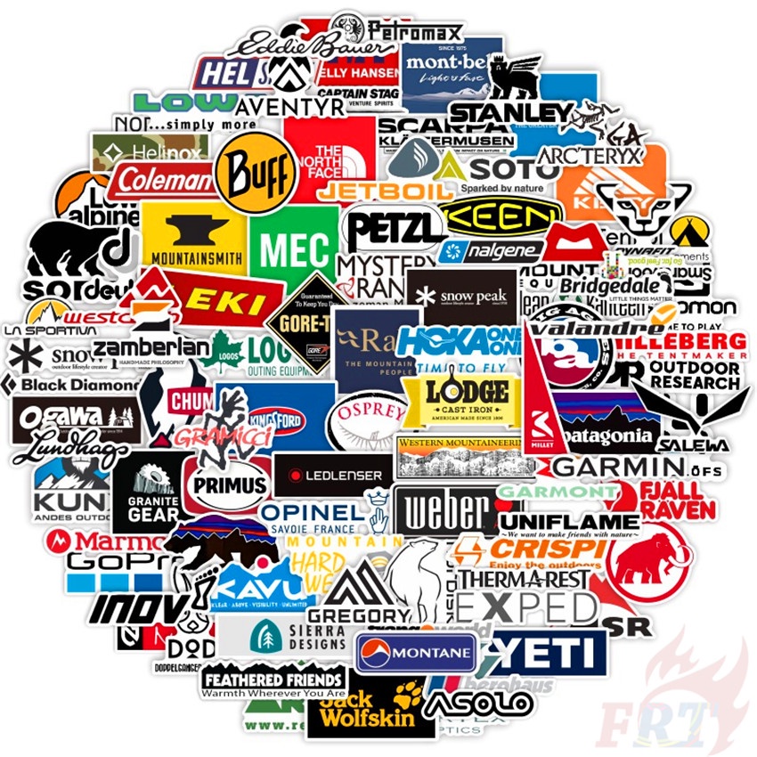 100Pcs/Set Fashion Outdoor Brand Series A Stickers DIY Fashion Mixed ...