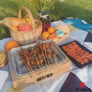 [Triple C] One Time BBQ Grill Set Charcoal | Shopee Malaysia