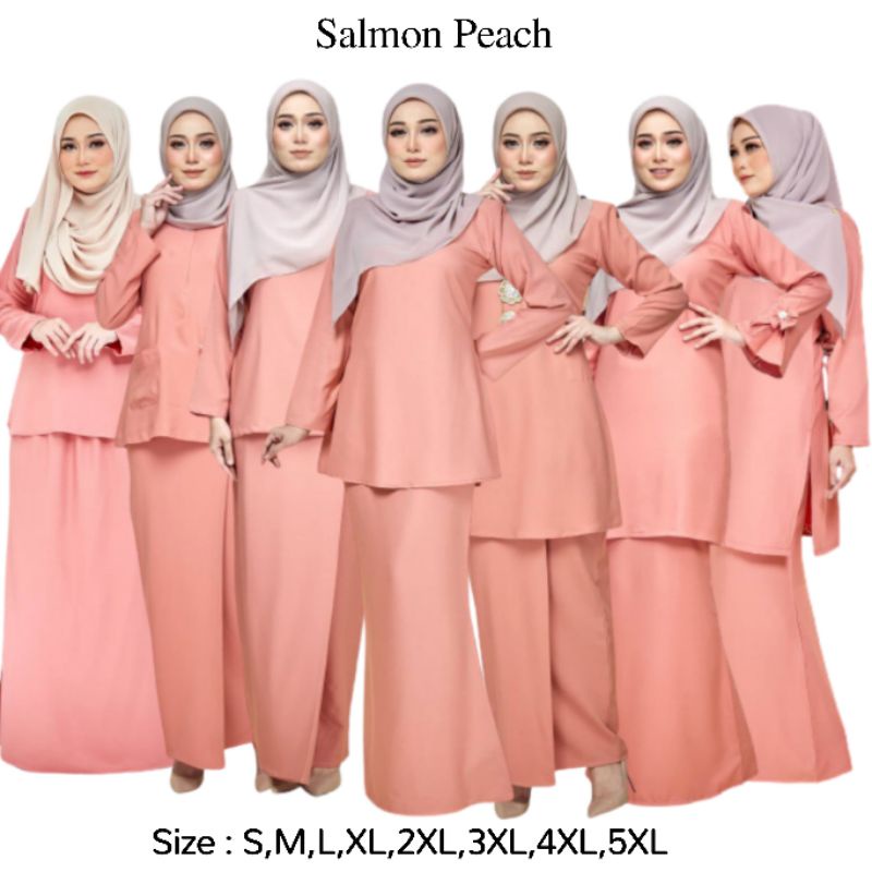 💥(SIZE XS-5XL) TEMA SEDONDON SALMON PEACH | MINI KURUNG MODEN RIAU ...