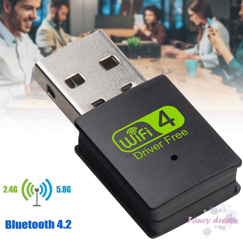 2 IN 1 USB WiFi Adapter Dual Band Wireless External Receiver Dongle for ...