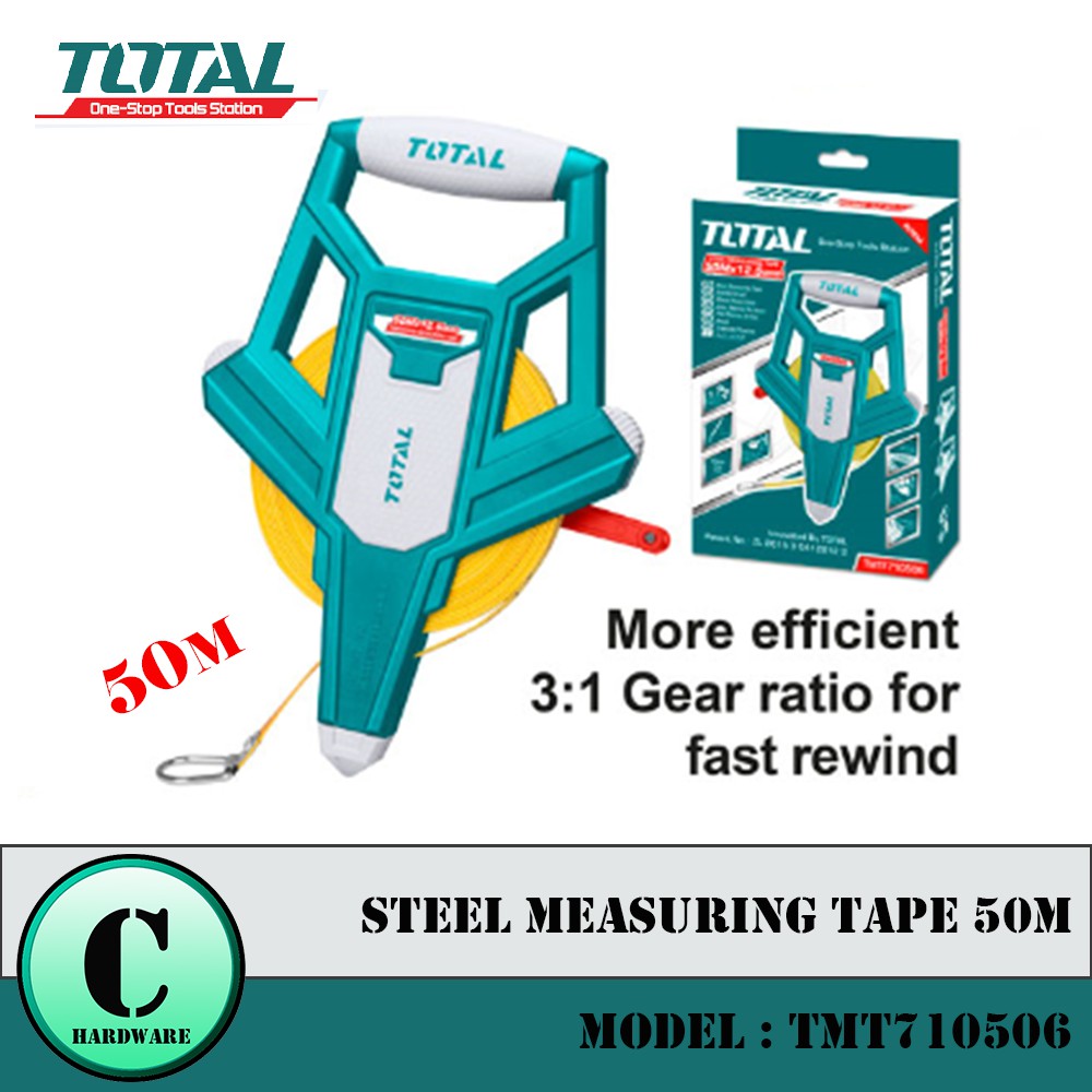 TOTAL Steel Measuring Tape 50M (TMT710506) | Shopee Malaysia