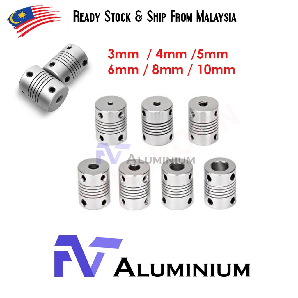 Aluminium Shaft Coupling Flexible Coupling Motor Shaft CNC Motor ...