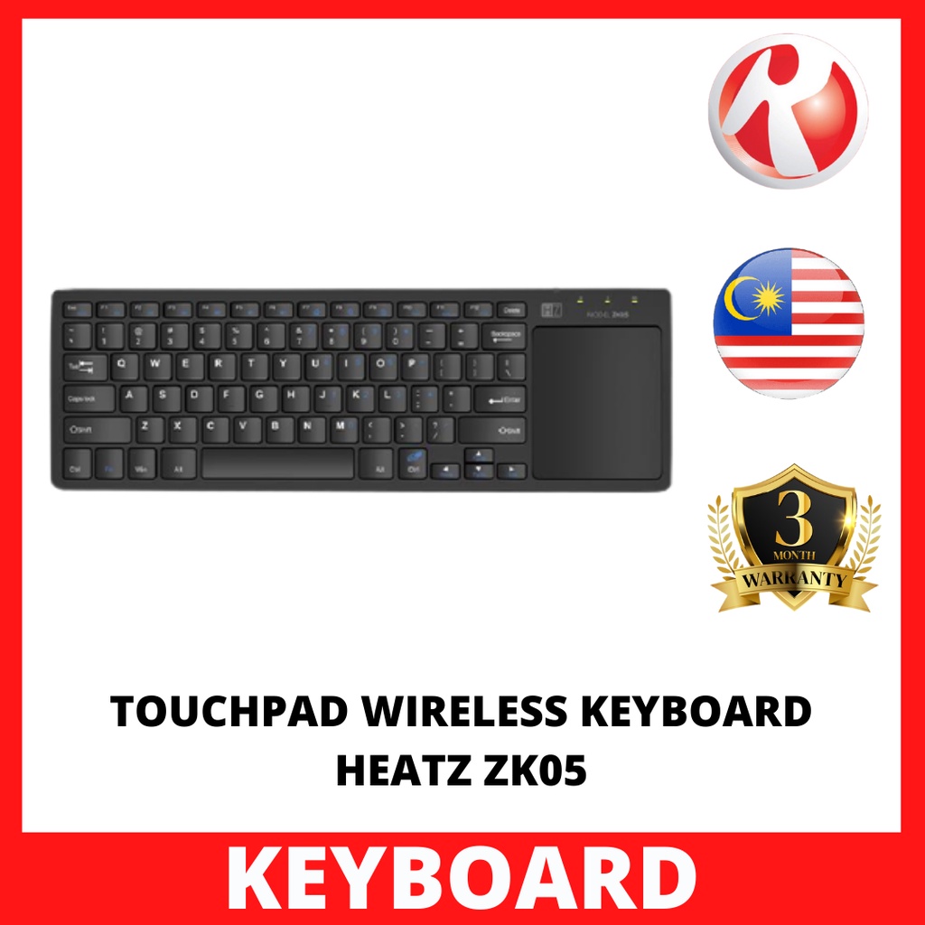 TOUCHPAD WIRELESS KEYBOARD - HEATZ ZK05 | Shopee Malaysia