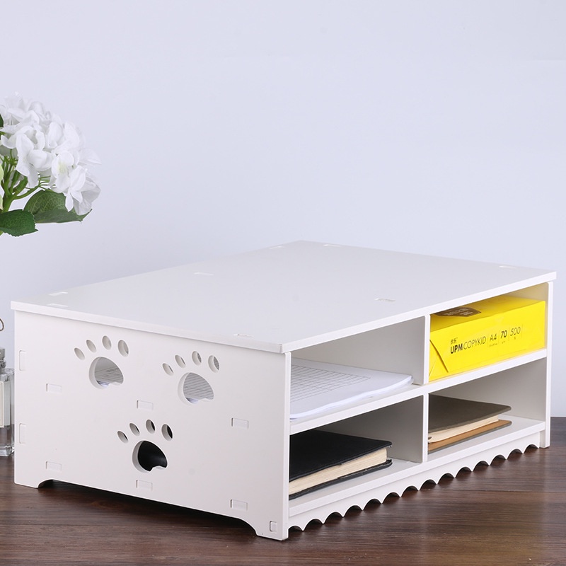 DIY Printer Rack with multilayers A4 paper document tray shelf desktop ...