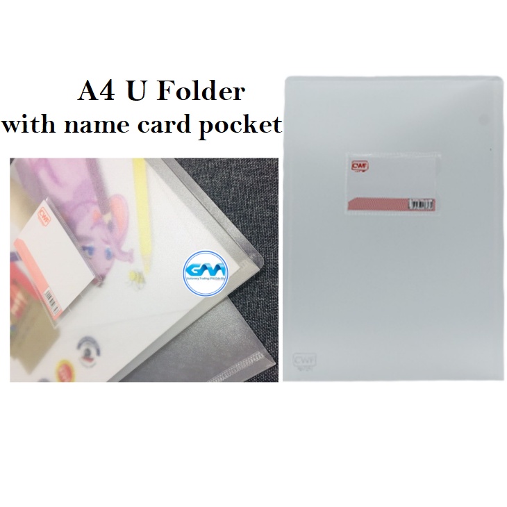 CWF A4 U Shape File Holder With Pocket | A4 Paper Folder | U Shape ...