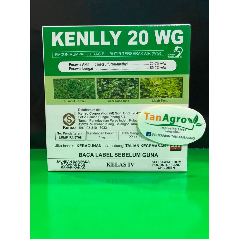 👉🏻ORIGINAL👈🏻 Herbicide Kenso Kenlly 20 WG (A.i metsulfuron-methyl 20% ...