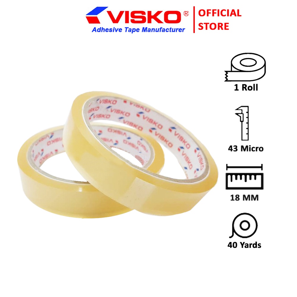 Visko Clear Opp Packaging Tape (18mm x 40 Yards) | Shopee Malaysia