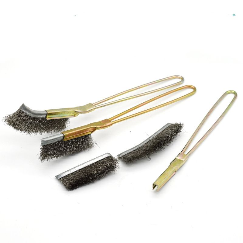 Straight / Curve type HANDLE STEEL WIRE BRUSH STEEL MINI HANDY WIRE ...