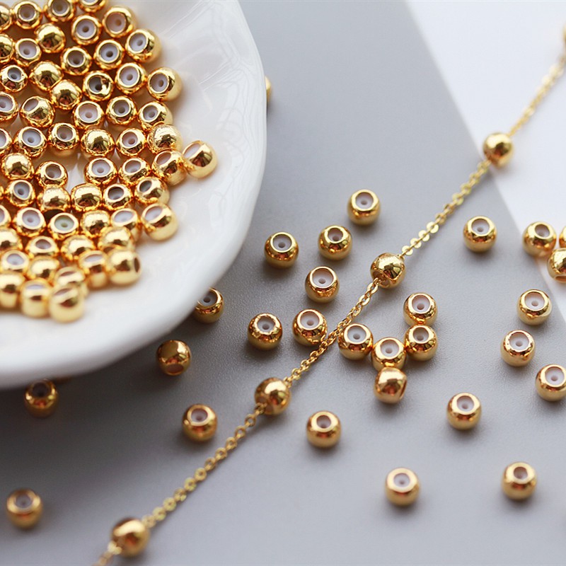 18K Gold-Plated Stopper 3MM 4MM Anti-Skid Buckle Fixed Chain Internal ...