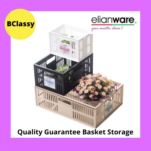 Elianware Bakset Storage Organizer Stackable Shelf Storage Basket ...