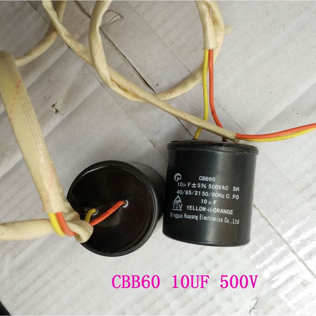 CBB60 10uF 500V motor starting capacitor long line 10uF washing machine ...
