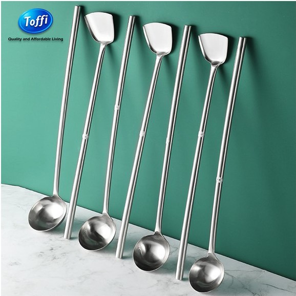 TOFFI Giant Ladle Skimmer Spatula Stainless Steel/ Senduk Kawah Sudip ...