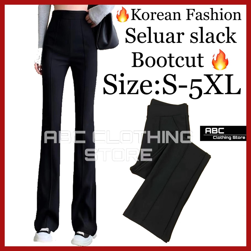 Seluar Slack Wanita BOOTCUT/ Seluar Kerja Perempuan/ Women Long Pants ...