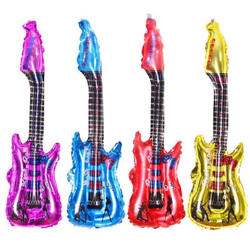 Guitar Foil Balloons Birthday Party Decorations Kids Inflatable Toys ...