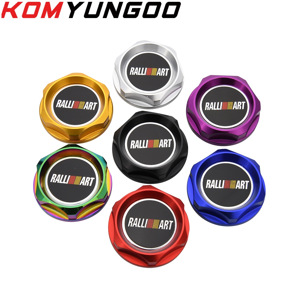 Aluminium Engine Oil Cap RALLIART Logo Emblem Oil Tank Cover For ...