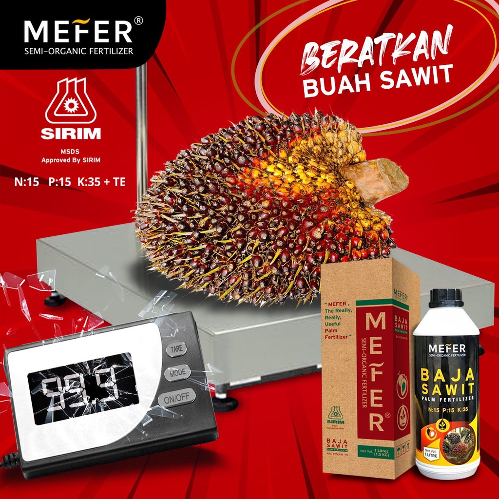 (6 BOTOL, 6 LITER) BAJA SAWIT FOLIAR MEFER Hasil Buah Sawit Terbaik ...
