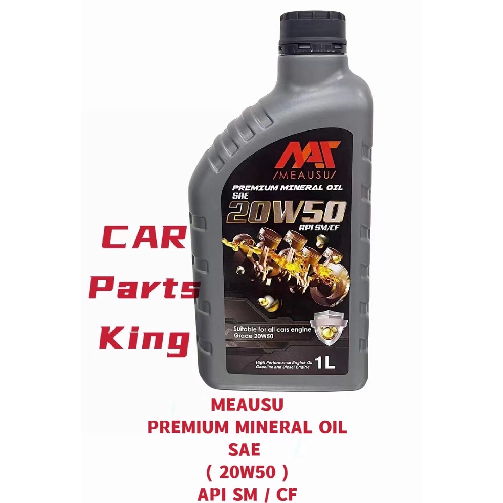 ( MEAUSU ) PREMIUM MINERAL OIL SAE ENGINE OIL 20W50 API SM / CF ( 1LITRE ) | Shopee Malaysia