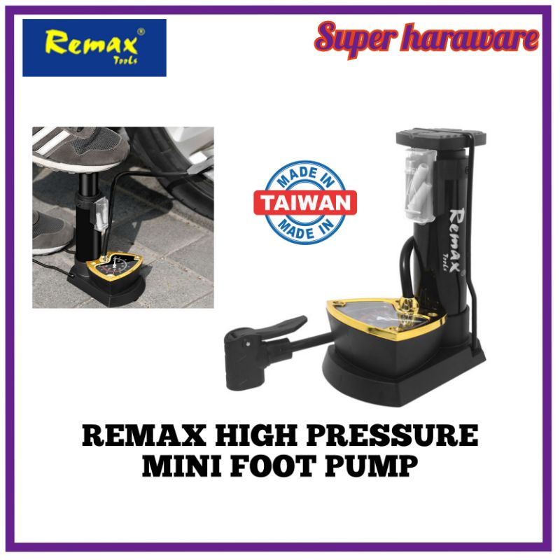REMAX HIGH PRESSURE MINI FOOT PUMP 90-FP121/pam basikal tayar/pam basikal/pam basikal mini/pam ...