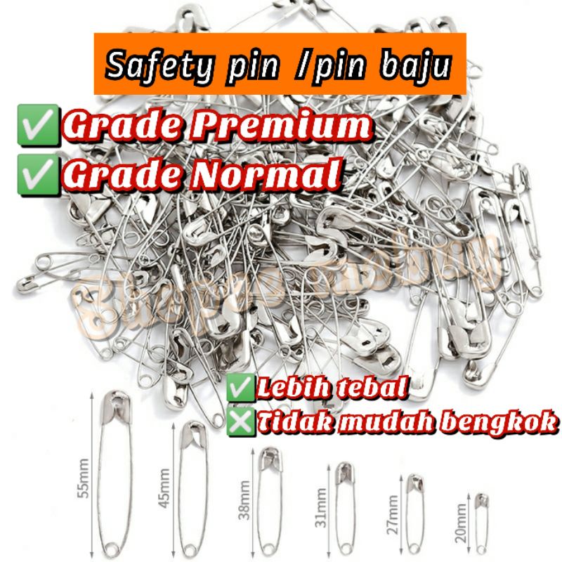 🇲🇾Safety pin 10pcs📍pin baju📍clothes pin📍metal safety pin📍pin emas📍pin ...