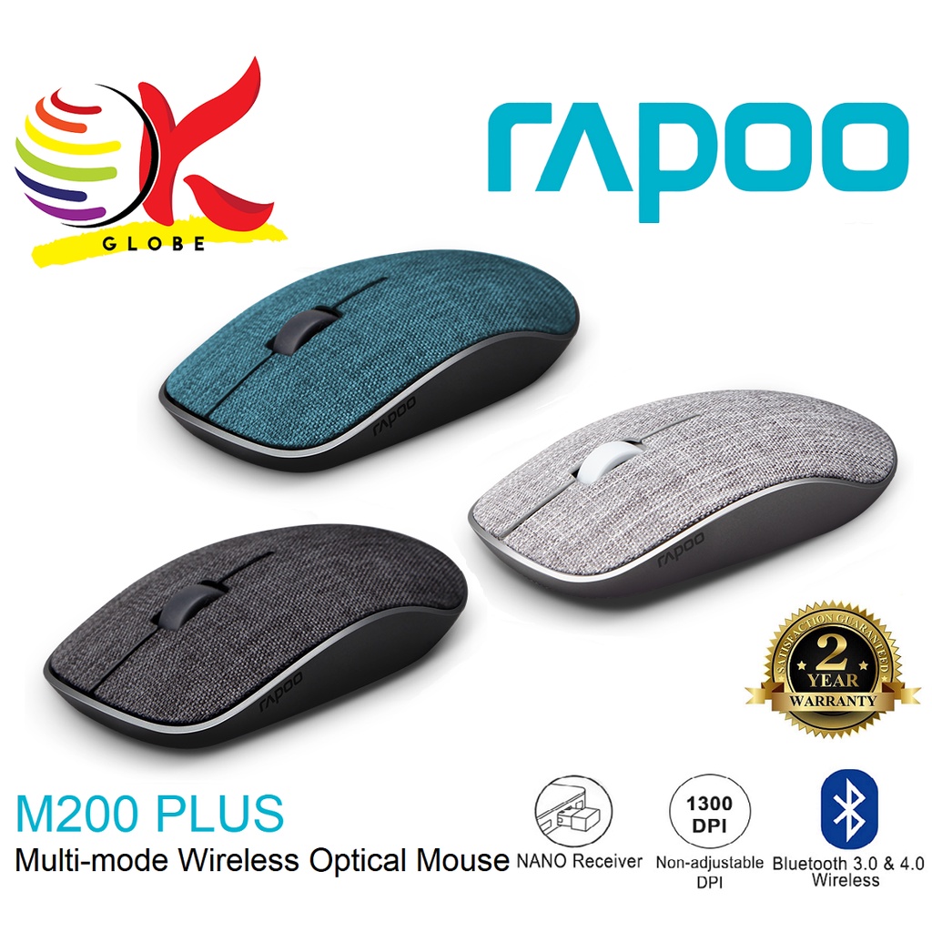 RAPOO M200 SILENT/ M200 PLUS SILENT (SILENT FABRIC) 2.4G MULTI-MODE ...