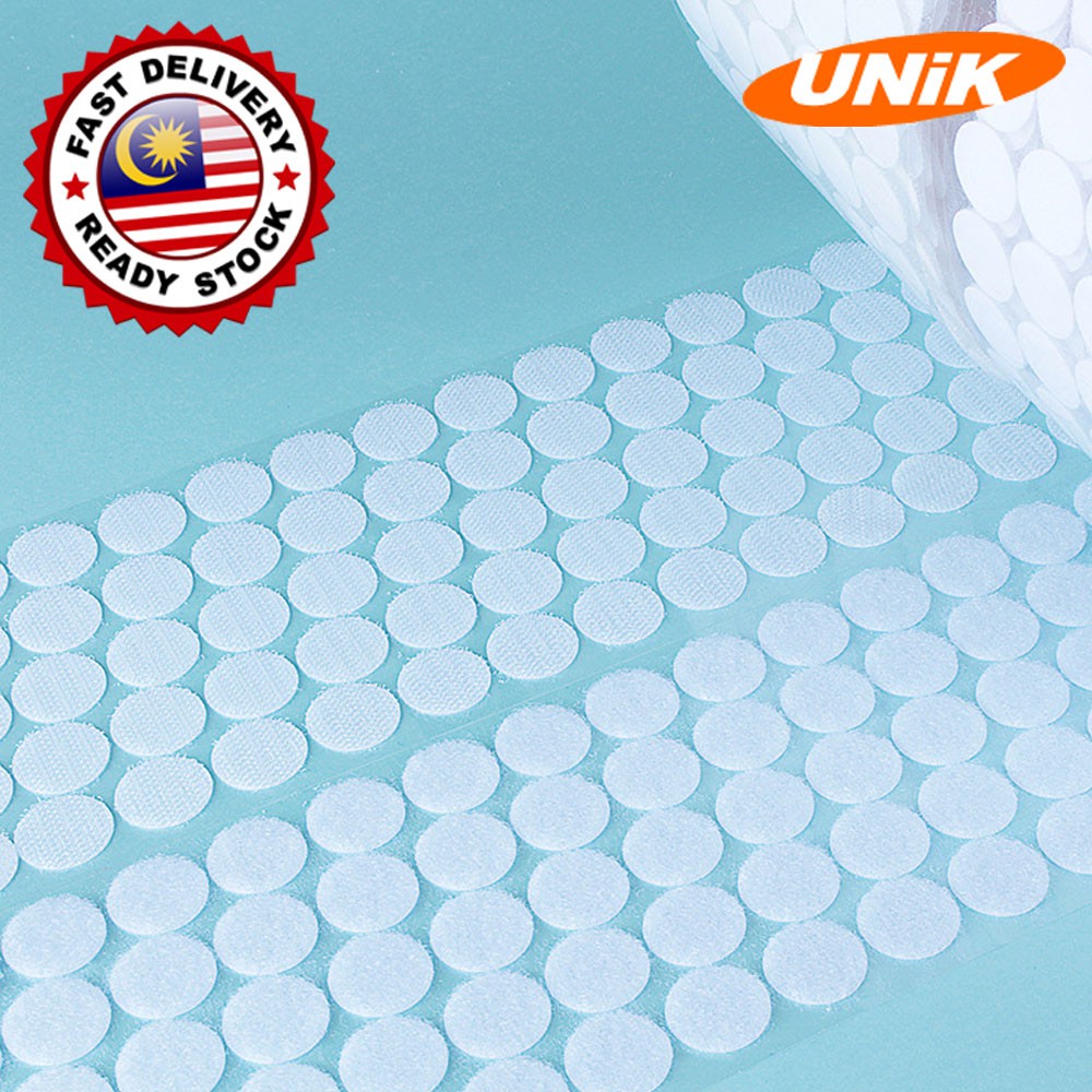 [UNIK] 1cm - 2.5cm Self Adhesive Velcro Magic Dots Double Side Tapes ...