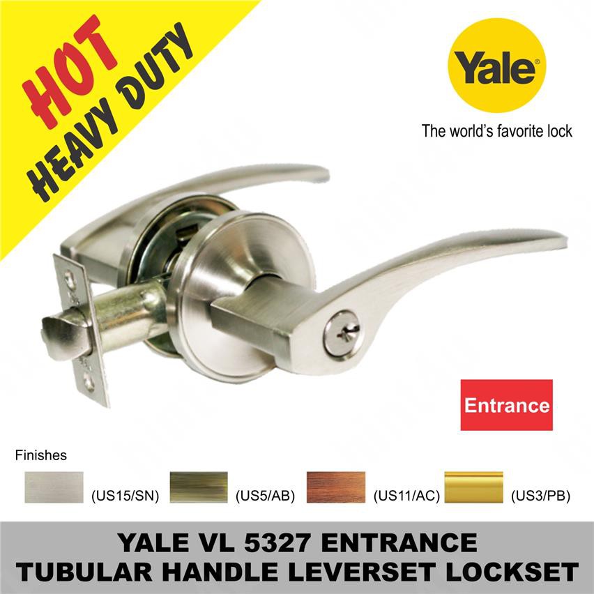 YALE VL 5327 ENTRANCE TUBULAR HANDLE LEVERSET LOCKSE | Shopee Malaysia