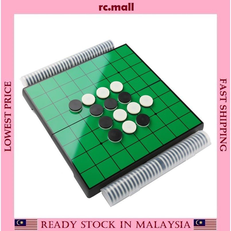 🔥OFFER🔥 Black and White Chess Reversi Game Set with Magnetic Folding ...
